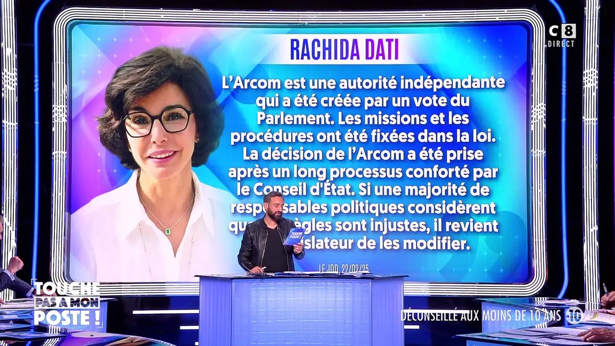Touche pas à mon poste ! replay du 25/02/2025 : Fermeture de C8 : Pascal Praud, Rachida Dati... Ils…