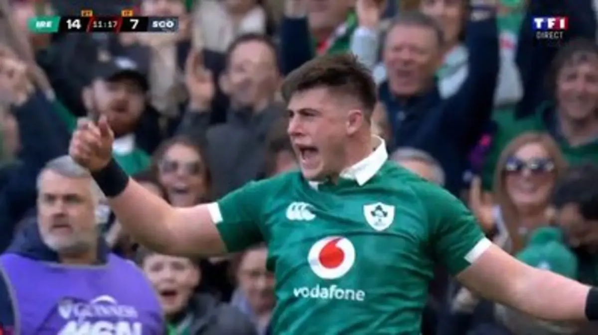 TF1 replay du 14/03/2026 : Irlande - Écosse : voir l'essai de Dan Sheehan