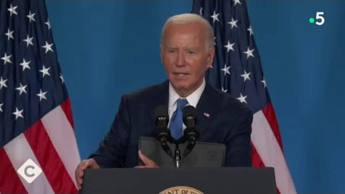 C à vous replay du 12/07/2024 : La conférence de presse de Joe Biden ...