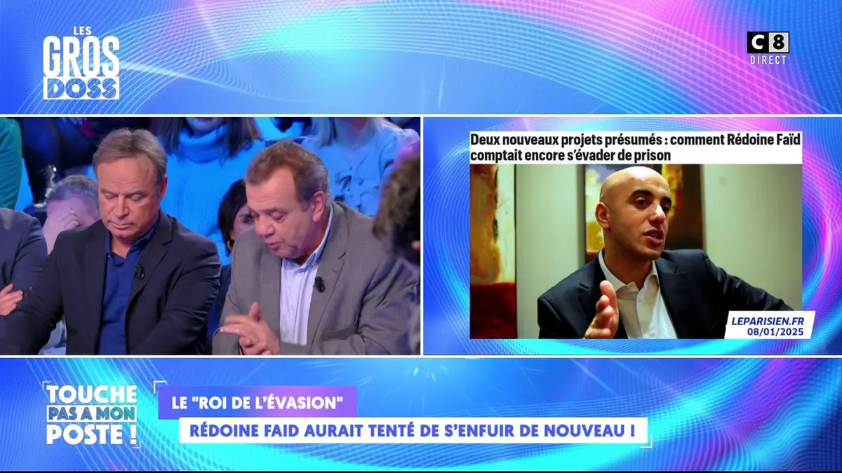 Touche pas à mon poste ! replay du 09/01/2025 : Le "roi de l'évasion" Rédoine Faid…