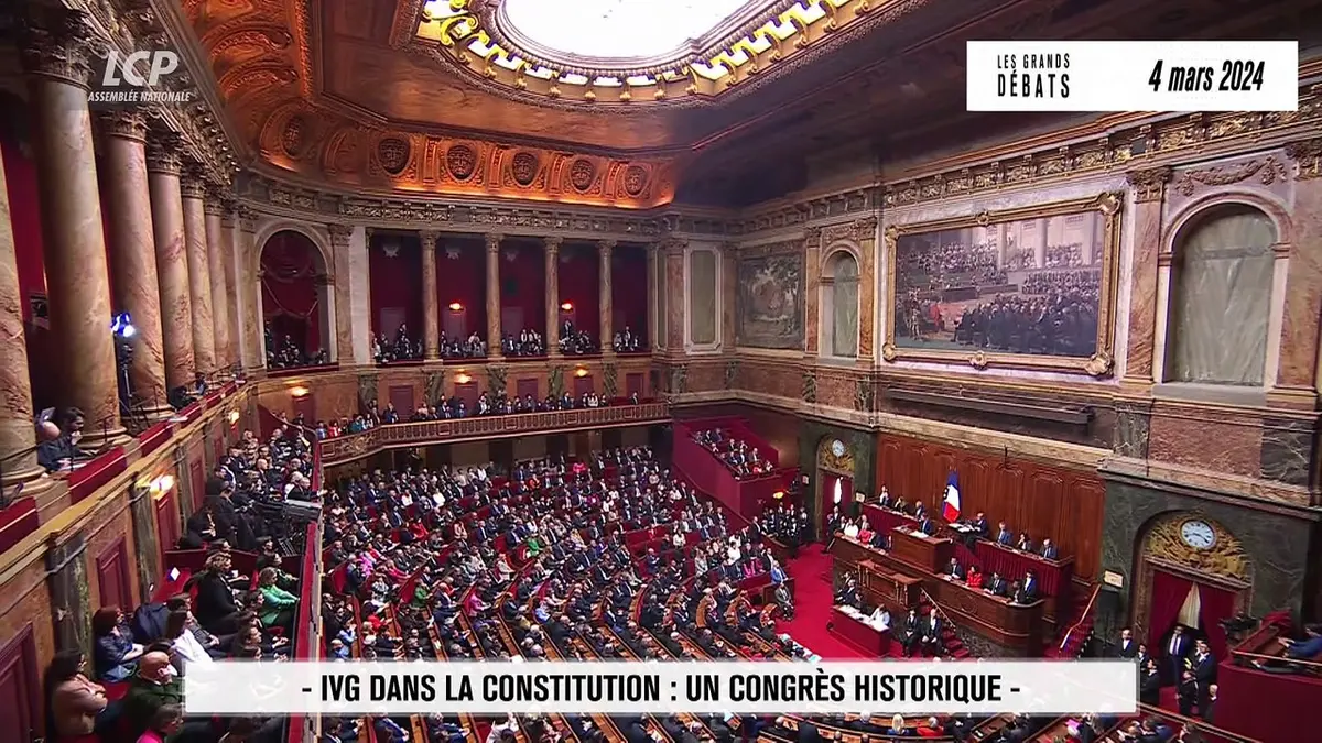 La Chaîne parlementaire replay du 15/04/2024 : Les grands débats - IVG dans la Constitution : un…