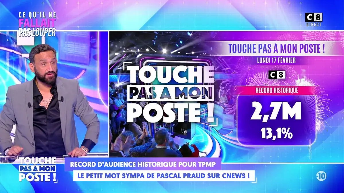 Touche pas à mon poste ! replay du 19/02/2025 : Record d'audiences pour TPMP: Merci