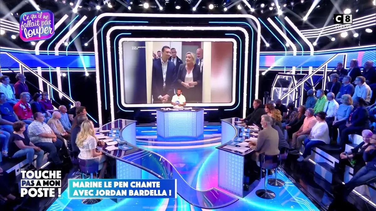 Replay Touche pas à mon poste ! du 28/05/2024 : Marine Le Pen chante avec Jordan Bardella