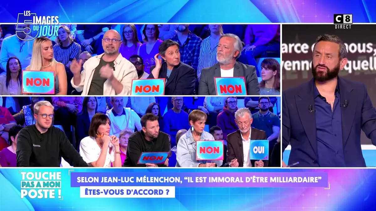 Replay Touche pas à mon poste ! du 07/02/2025 : Pour Jean-Luc Melenchon, “il est immoral d’être ...