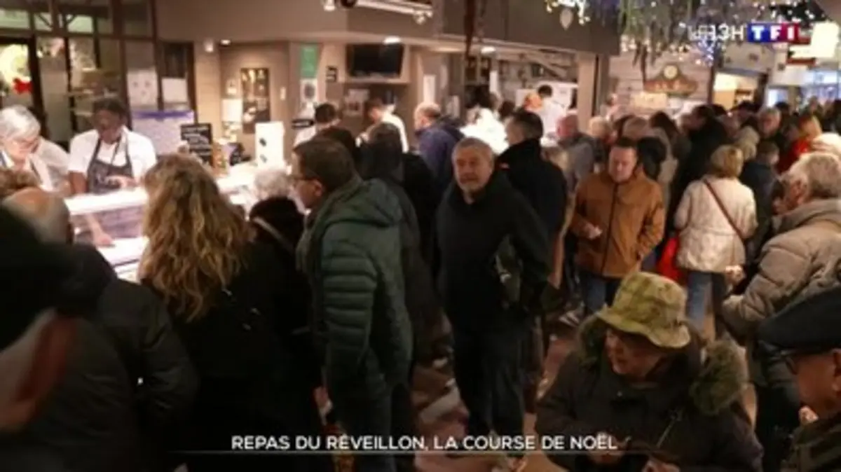Replay Journal de TF1 du 23/12/2024 : Repas du réveillon : la course de Noël