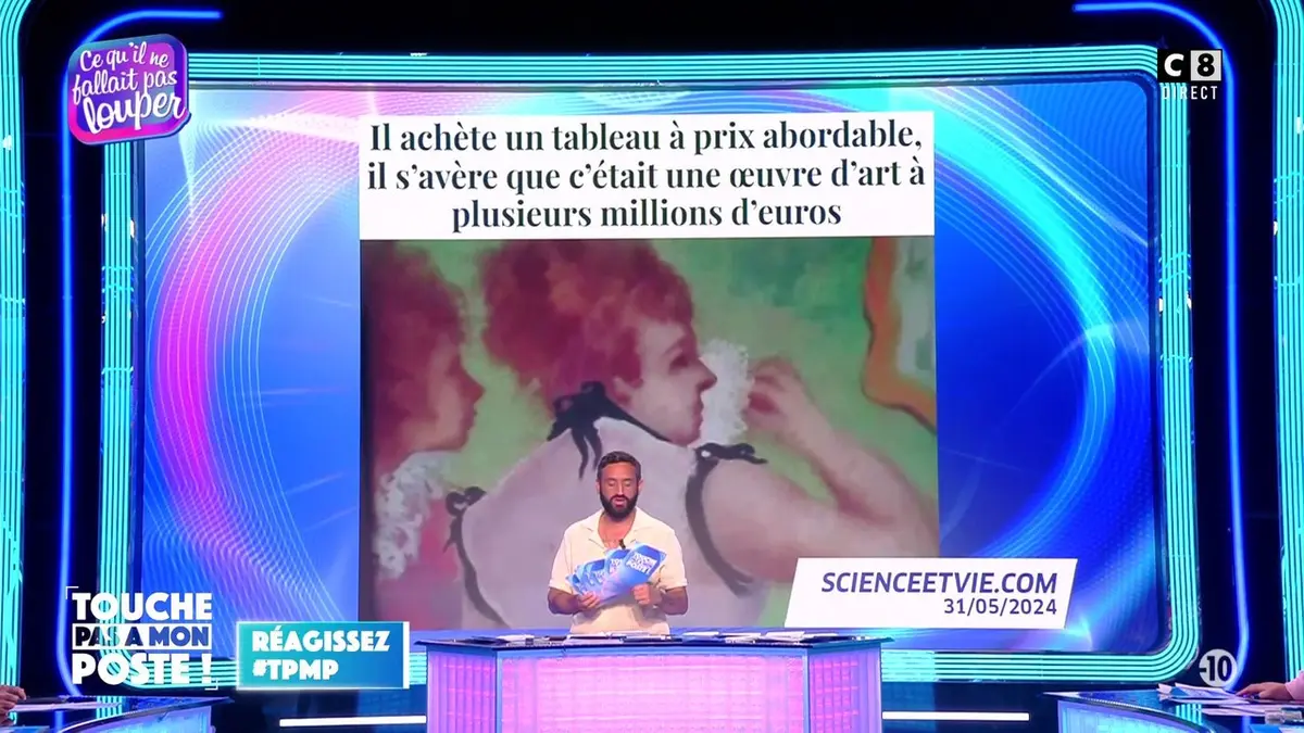 Replay Touche pas à mon poste ! du 05/06/2024 : Un homme achète un tableau 926€ sur internet, il ...